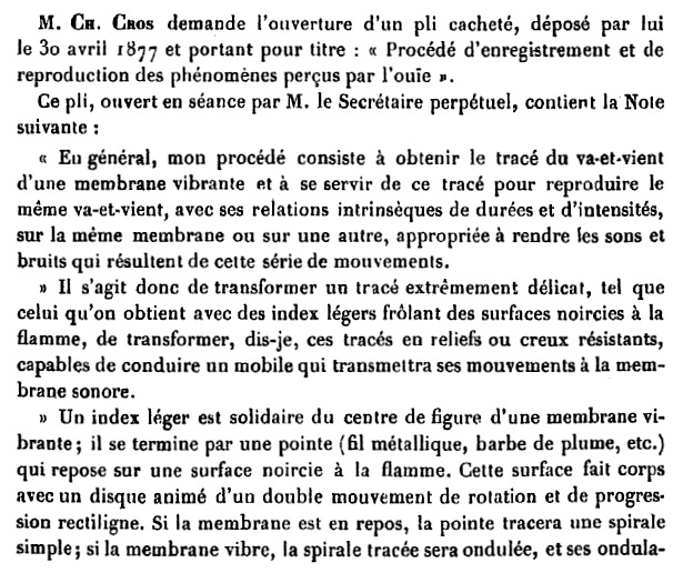 LA MACHINE QUI PARLE : PETITE HISTOIRE DU PALÉOPHONE DE CHARLES CROS ...